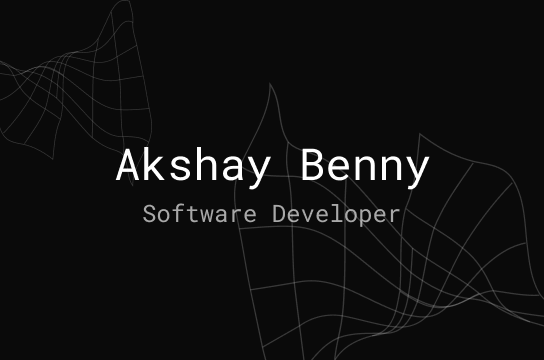 Akshay Benny | Software Developer